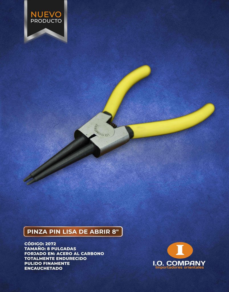 2072 Pinza Pin Lisa De Abrir 8" - IO Company | Importadores Orientales ...